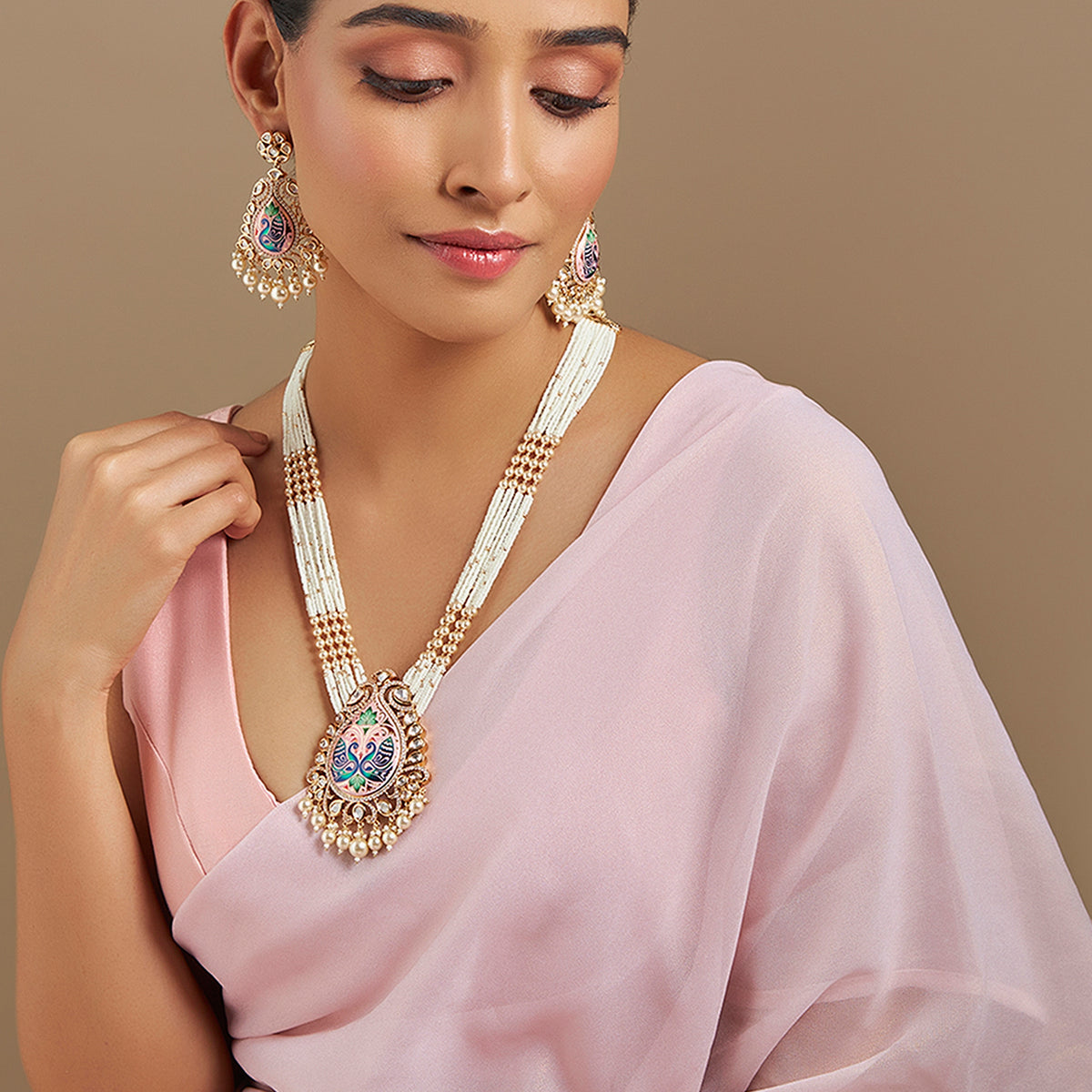 Kundan Necklace 169660 – Kushal's Fashion Jewellery